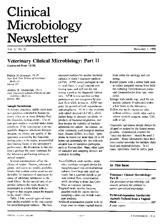 (PDF) Veterinary clinical microbiology: Part II