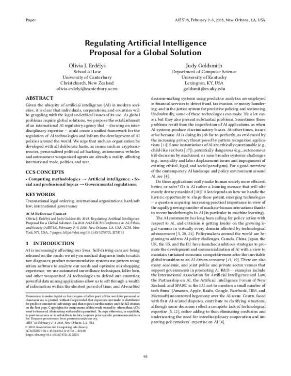 (PDF) Regulating Artificial Intelligence