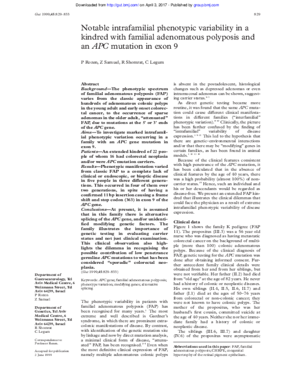 (PDF) Notable intrafamilial phenotypic variability in a kindred with ...