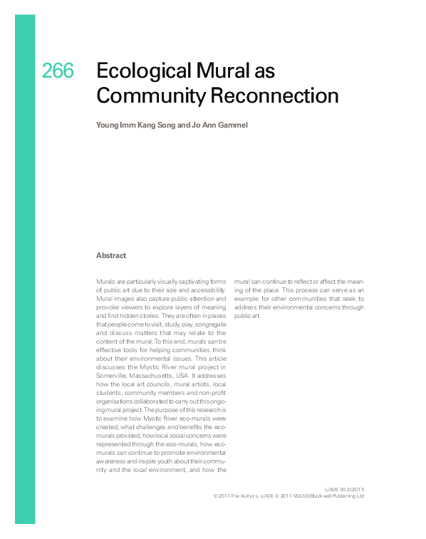 (PDF) Ecological Mural as Community Reconnection