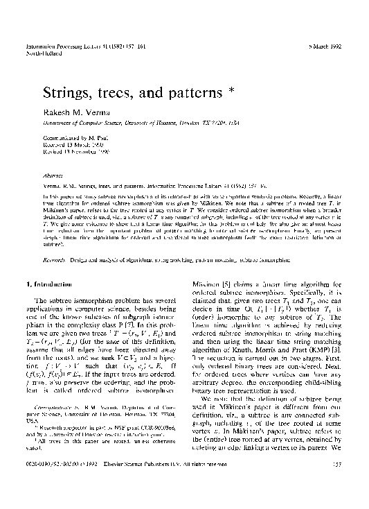 (PDF) Strings, trees, and patterns