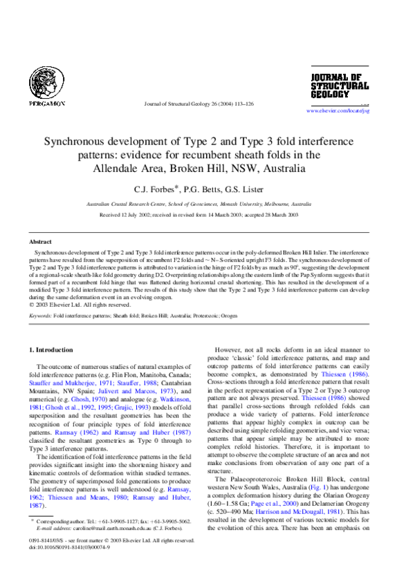 (PDF) Synchronous development of Type 2 and Type 3 fold interference ...