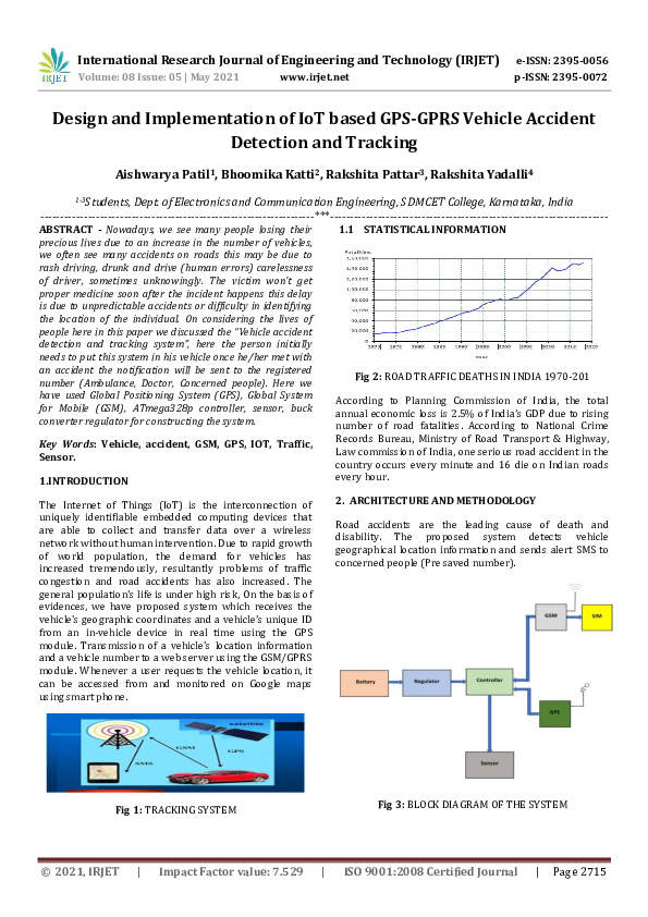 (PDF) IRJET- Design and Implementation of IoT based GPS-GPRS Vehicle Accident Detection and Tracking