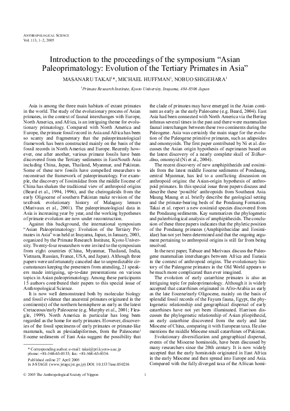 (PDF) Introduction to the proceedings of the symposium "Asian ...