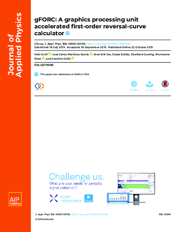 (PDF) gFORC: A graphics processing unit accelerated first-order reversal-curve calculator