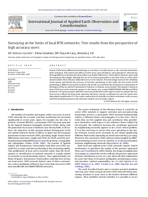 (PDF) Surveying at the limits of local RTK networks: Test results from ...