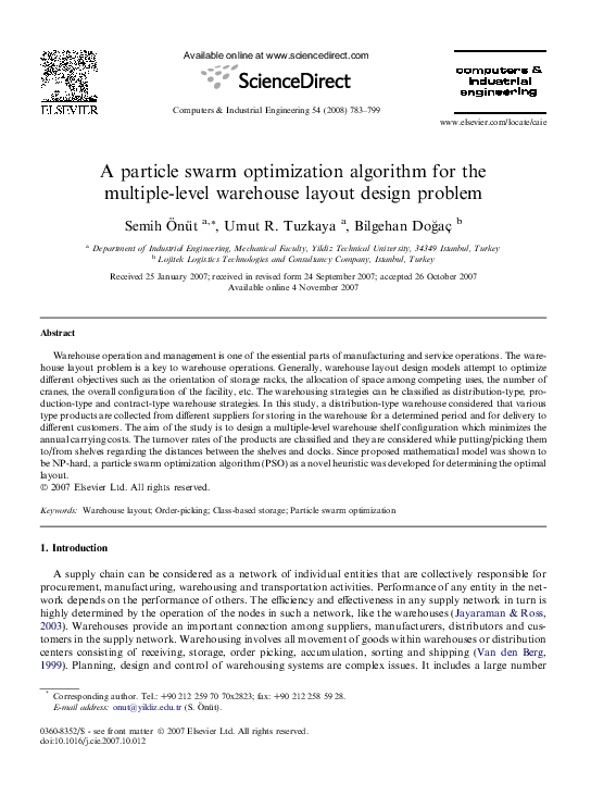 Pdf A Particle Swarm Optimization Algorithm For The Multiple Level