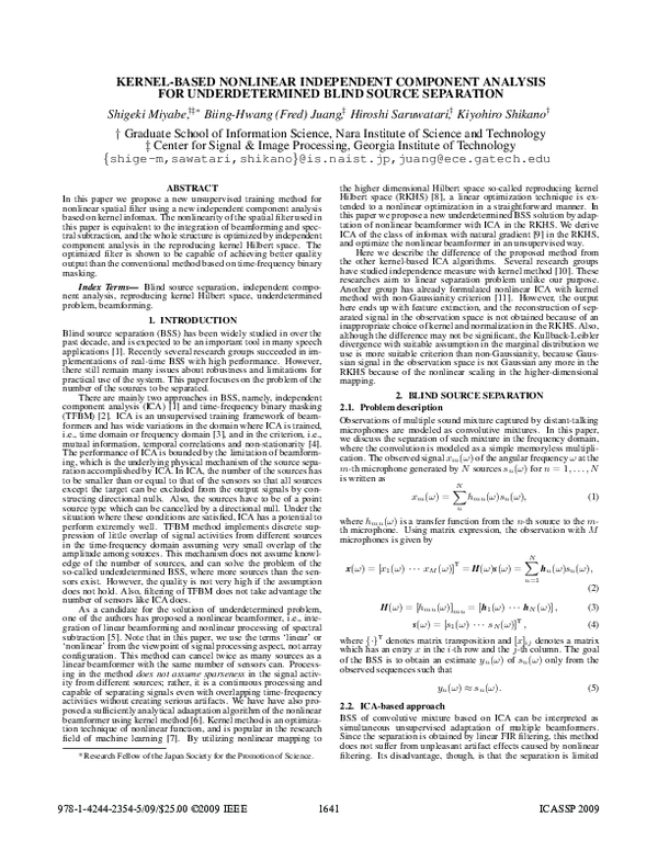 (PDF) Kernel-based nonlinear independent component analysis for underdetermined blind source ...