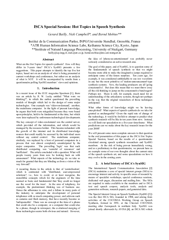 Pdf Simple Designing Methods Of Corpus Based Visual Speech Synthesis