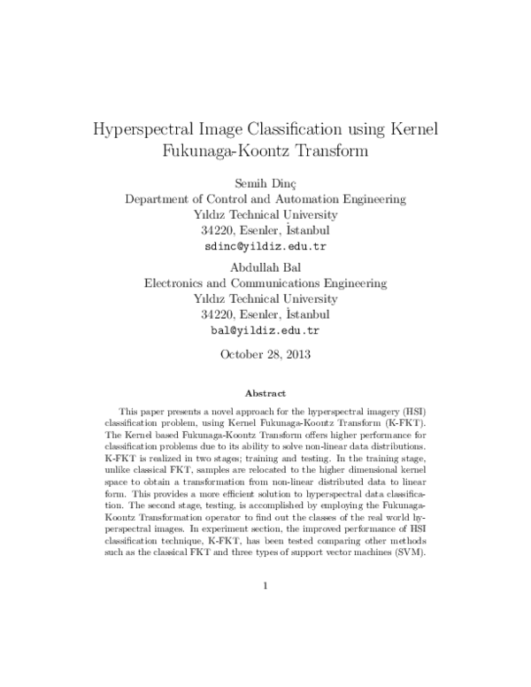(PDF) Hyperspectral Image Classification Using Kernel-Based Nonparametric Weighted Feature ...