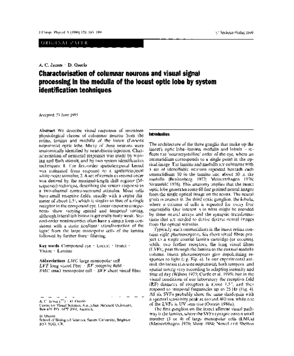 (PDF) Characterisation of columnar neurons and visual signal processing ...