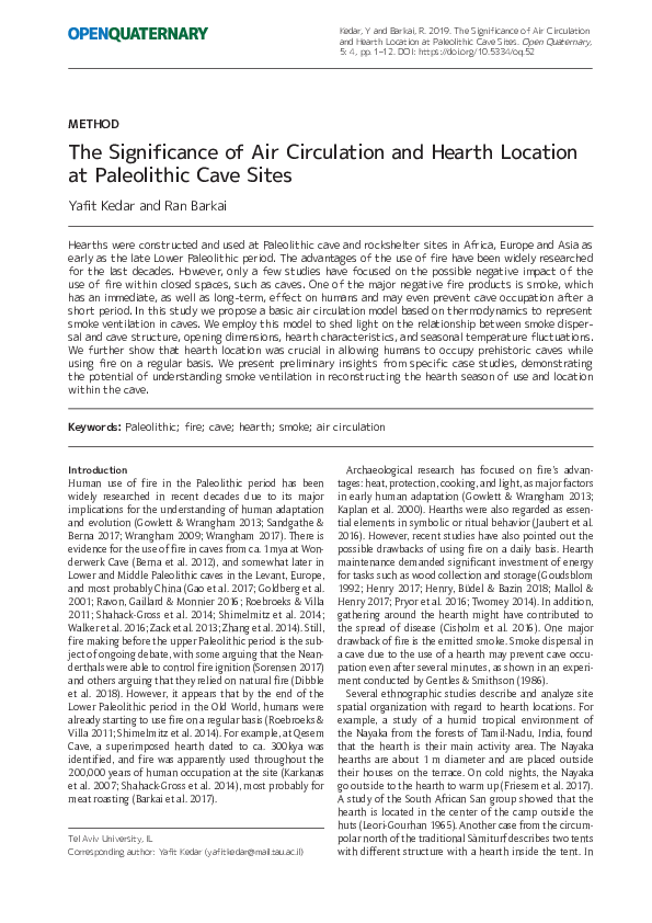 (PDF) The Significance of Air Circulation and Hearth Location at ...