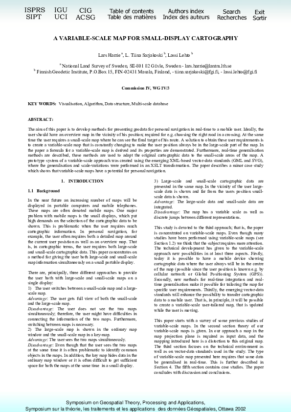 (PDF) A variable-scale map for small-display cartography