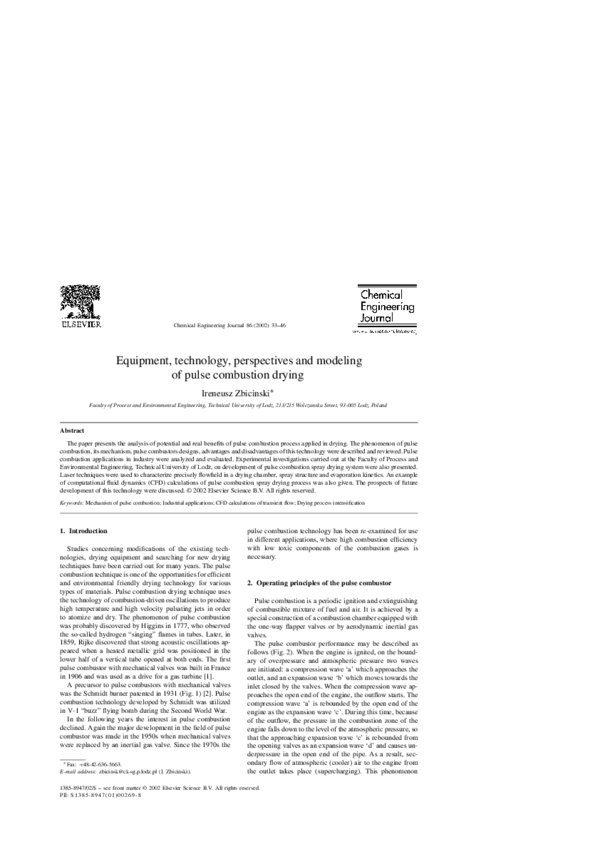 (PDF) Equipment, technology, perspectives and modeling of pulse ...
