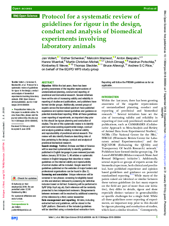 Pdf Protocol For A Systematic Review Of Guidelines For Rigour In The