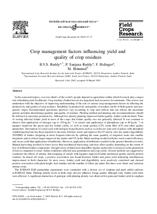 (PDF) Crop management factors influencing yield and quality of crop ...