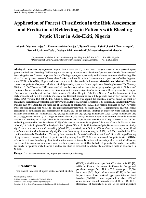 (PDF) Application of Forrest Classifiction in the Risk Assessment and ...