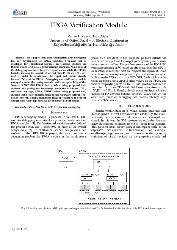 (PDF) FPGA Verification Module