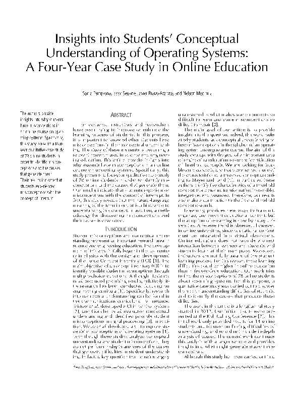 (PDF) Insights into Students' Conceptual Understanding of Operating ...