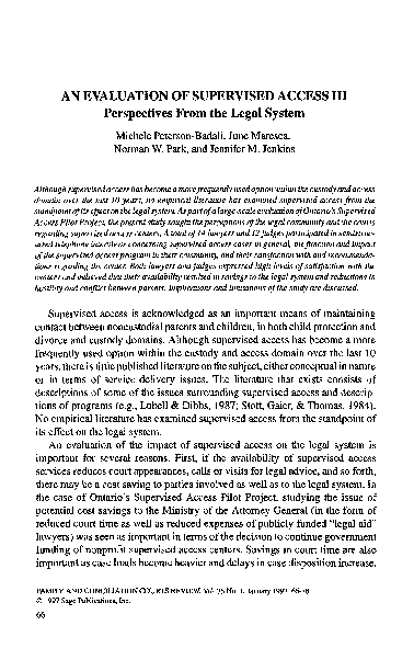 (PDF) An Evaluation of Supervised Access III