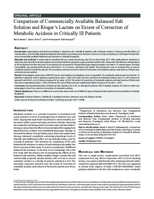 (PDF) Comparison of Commercially Available Balanced Salt Solution and ...