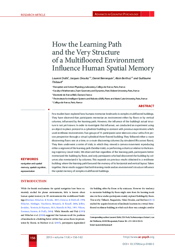 (PDF) How the Learning Path and the Very Structure of a Multifloored ...