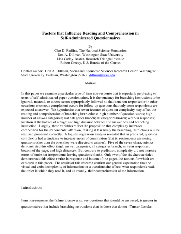 (PDF) Factors that Influence Reading and Comprehension in Self ...