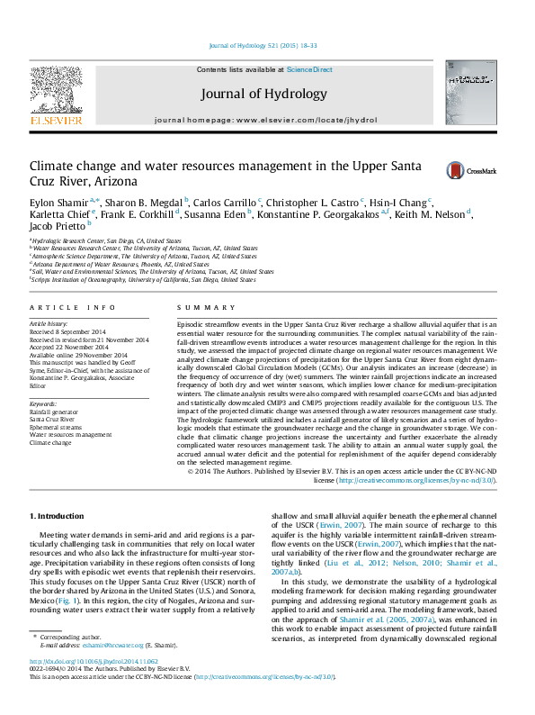 (PDF) Climate change and water resources management in Tuwei river ...