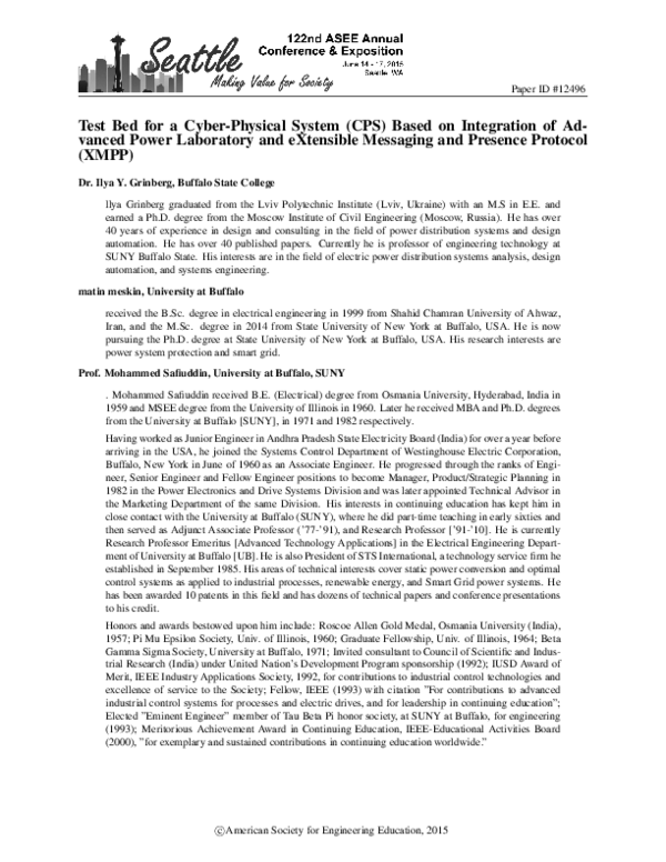 (PDF) Test Bed for a Cyber-Physical System (CPS) Based on Integration ...