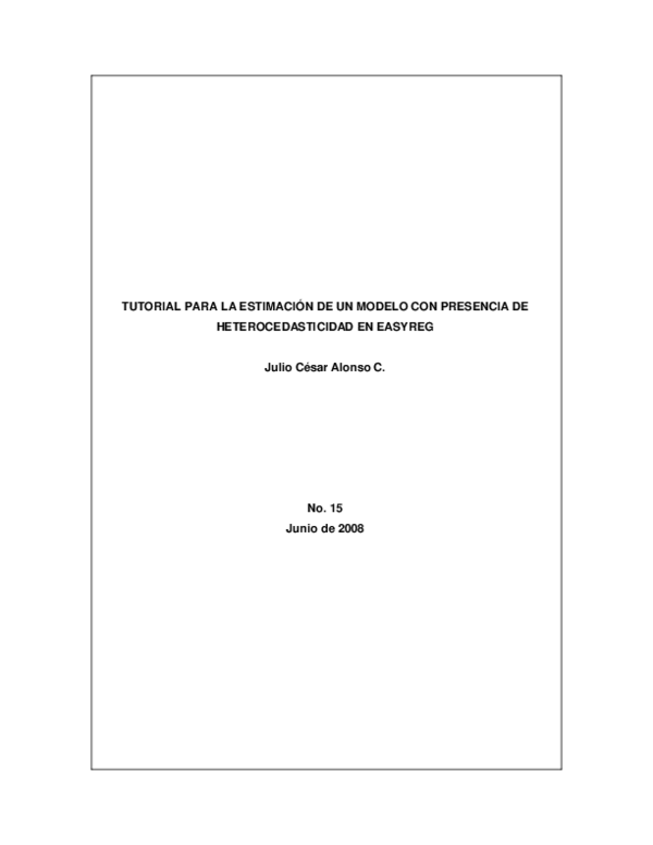 (PDF) Tutorial para la estimaci n de un modelo con presencia de ...