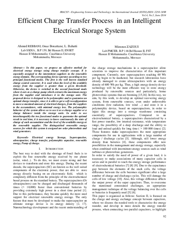 (PDF) Efficient Charge Transfer Process in an Intelligent