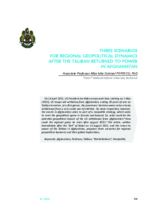 (PDF) THREE SCENARIOS FOR REGIONAL GEOPOLITICAL DYNAMICS AFTER THE ...