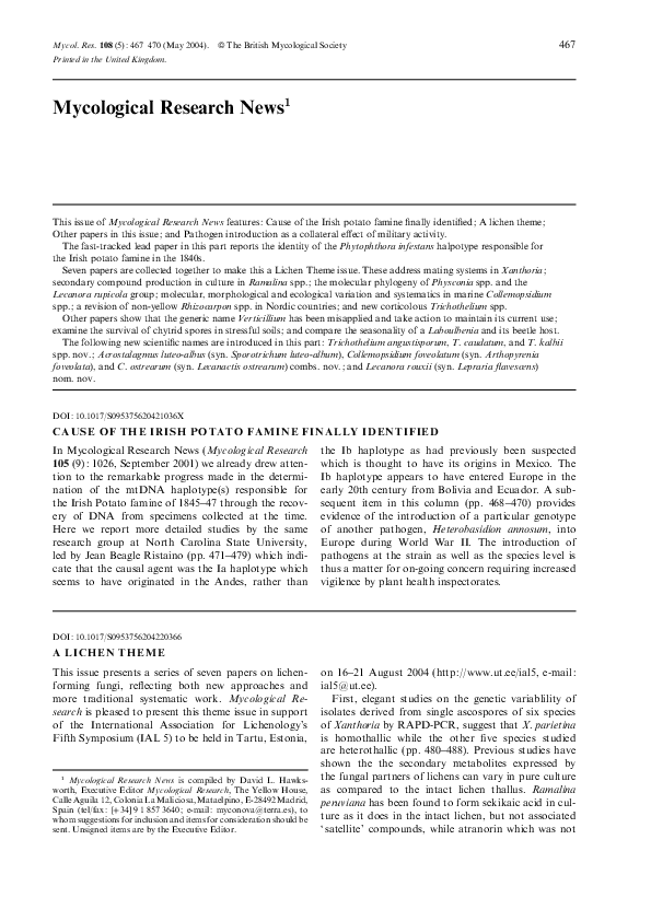 (PDF) A Lichen Theme