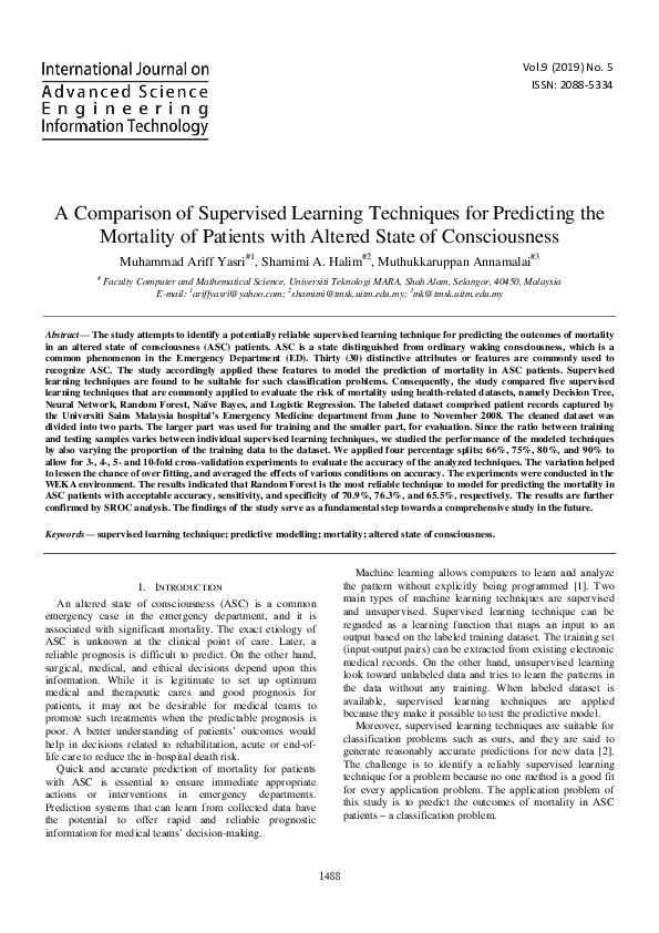 (PDF) Comparison of Supervised Learning Techniques for Non-Technical ...