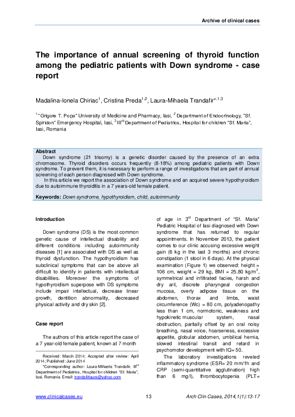 (PDF) The importance of annual screening of thyroid function among the ...