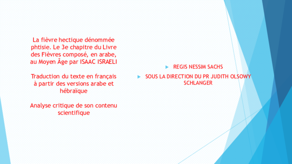(PDF) La fièvre hectique dénommée phtisie. Le 3e chapitre du Livre des ...
