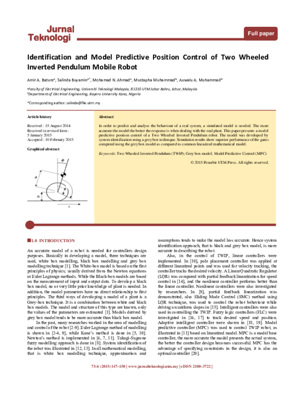 (PDF) Identification and Model Predictive Position Control of Two ...