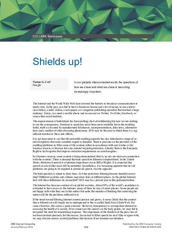 (PDF) Shields up!
