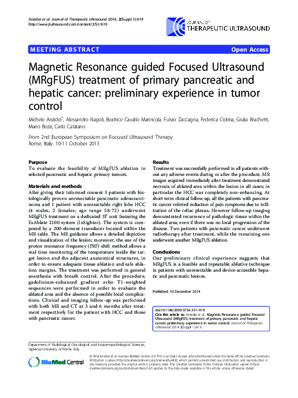 (PDF) Magnetic resonance-guided focused ultrasound. A new technology ...