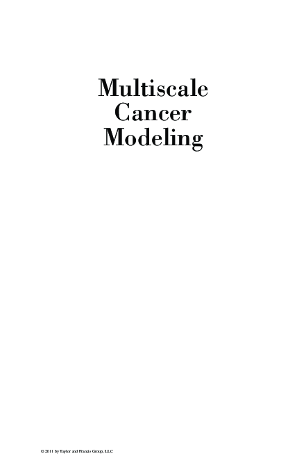 (PDF) Multiscale Cancer Modeling