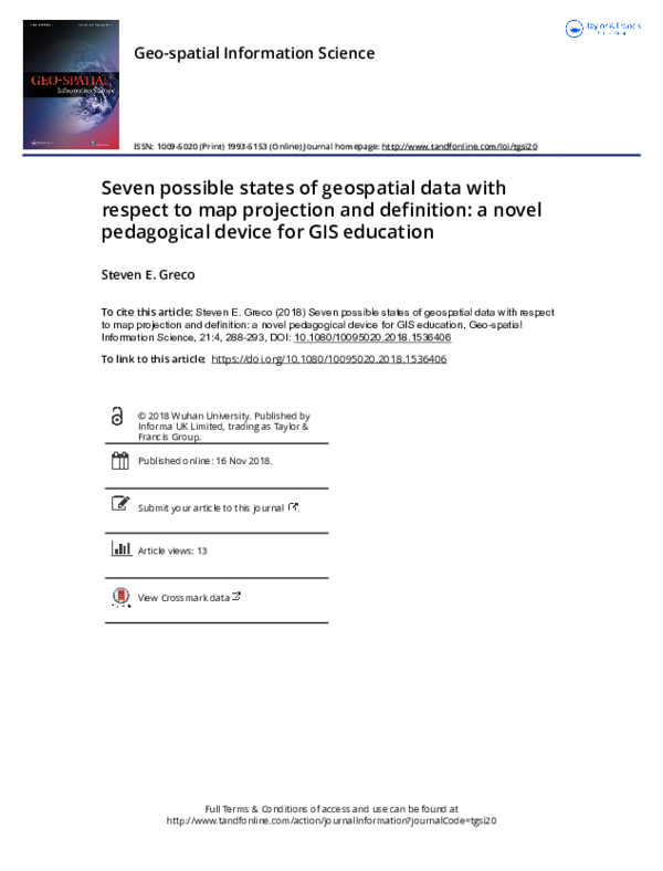 (PDF) Seven possible states of geospatial data with respect to map ...