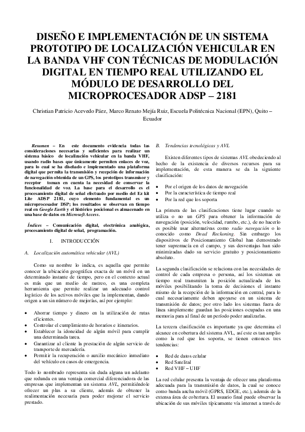(PDF) Diseño e implementación de un sistema prototipo de localización ...