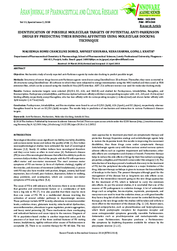 (PDF) Identification of Possible Molecular Targets of Potential Anti ...