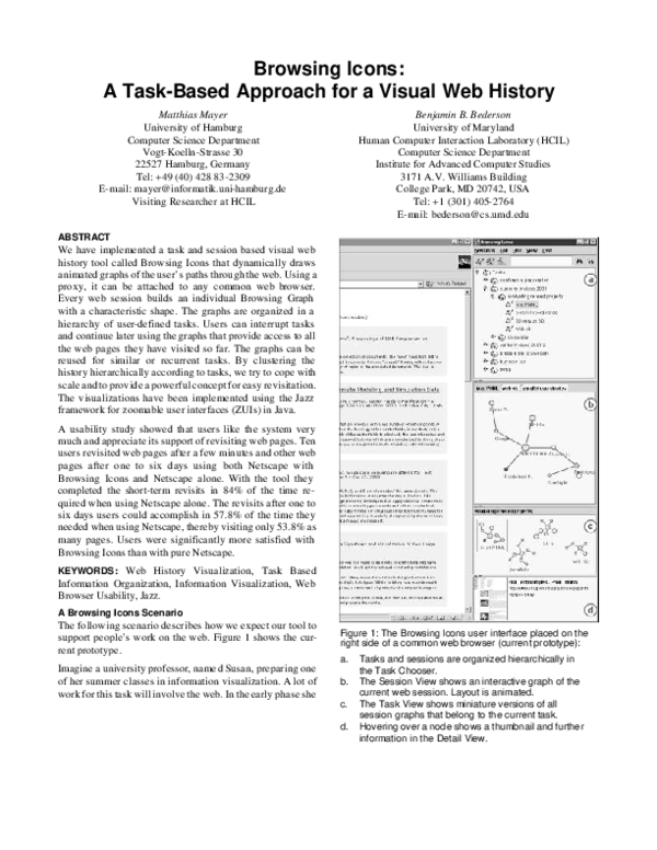 (PDF) Browsing Icons: A Task-Based Approach for a Visual Web History