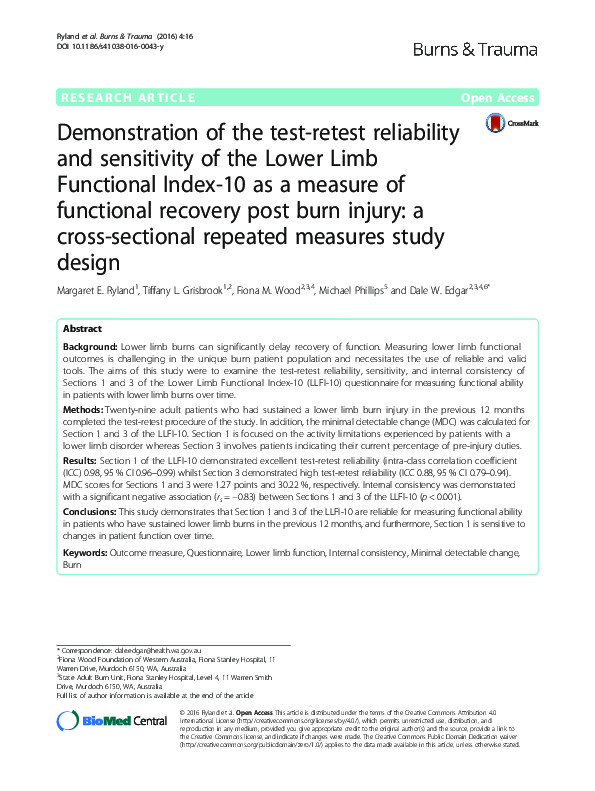 (PDF) Demonstration of the test-retest reliability and sensitivity of ...