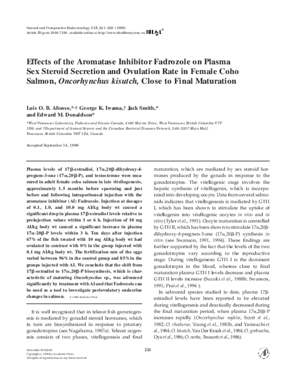 (PDF) Effects of the Aromatase Inhibitor Fadrozole on Plasma Sex ...