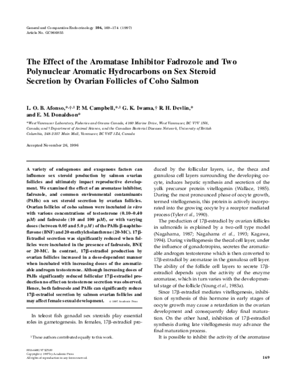 (PDF) The Effect of the Aromatase Inhibitor Fadrozole and Two ...