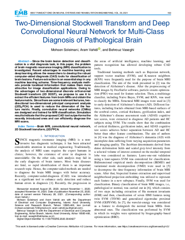 (PDF) Two-Dimensional Stockwell Transform and Deep Convolutional Neural ...
