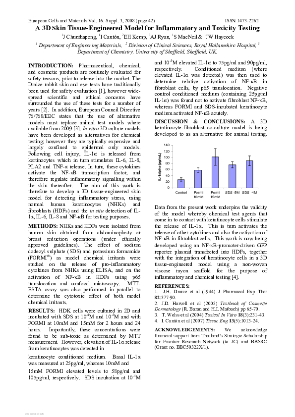 (PDF) A 3D Skin Tissue-Engineered Model for Inflammatory and Toxicity ...