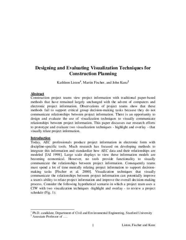 Pdf Designing And Evaluating Visualization Techniques For